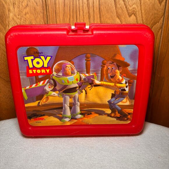 Disney | Other | Vintage 996 Disney Toy Story Red Plastic Lunch Box No ...